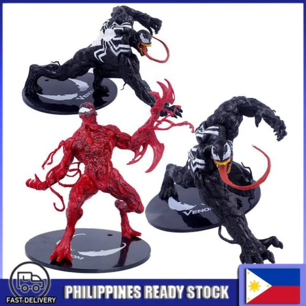 Marvel Carnage Venom Spider Man Anime Action Figures Red Ornaments Home ...