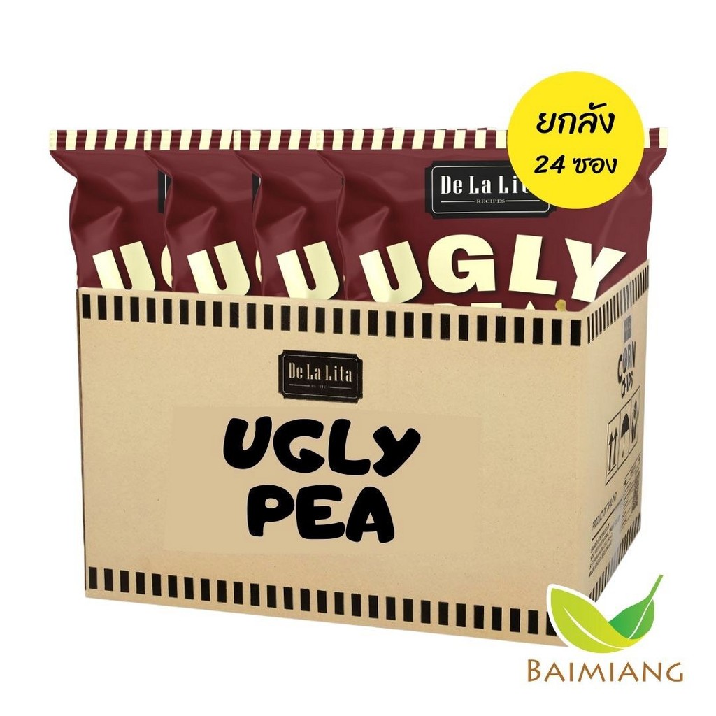 [Carton Of 24 Sachets] De La Lita Crispy Roasted Green Peas Snack Korean Spicy Flavor Size 30 g ...