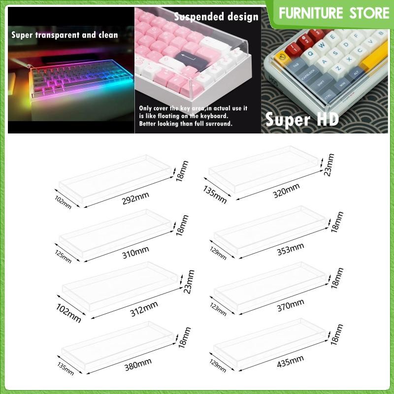 [Wishshopeelxj] Acrylic Mechanical Keyboard Dust Cover Gaming Keyboard ...