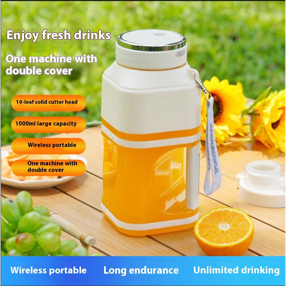 Portable Juicer 1000ML Blender Tumbler Heavy Duty Fruit Presser Shake ...