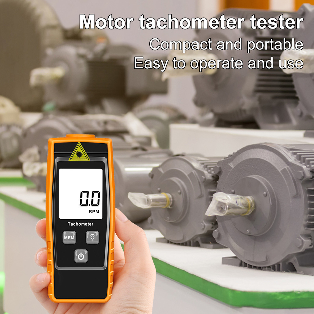 Mini Digital Laser Tachometer LCD Backlight Rotational Speed Sensor ...