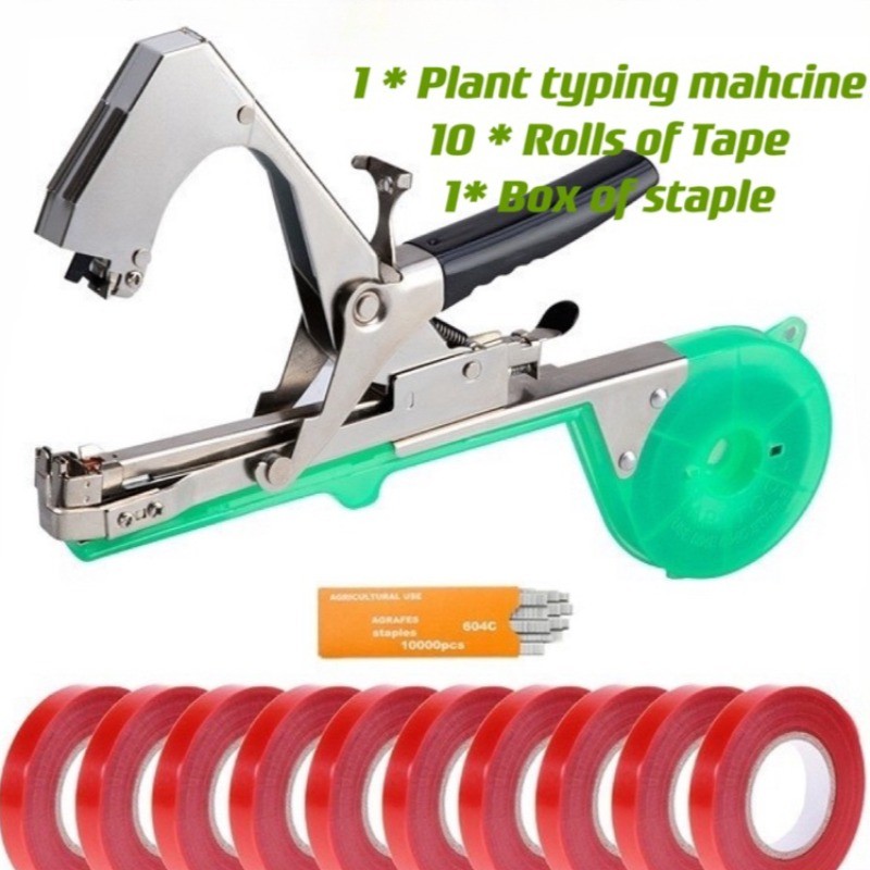 Plant Tying Machine Garden Tapener Tool For Vegetables Grapes With 10 ...