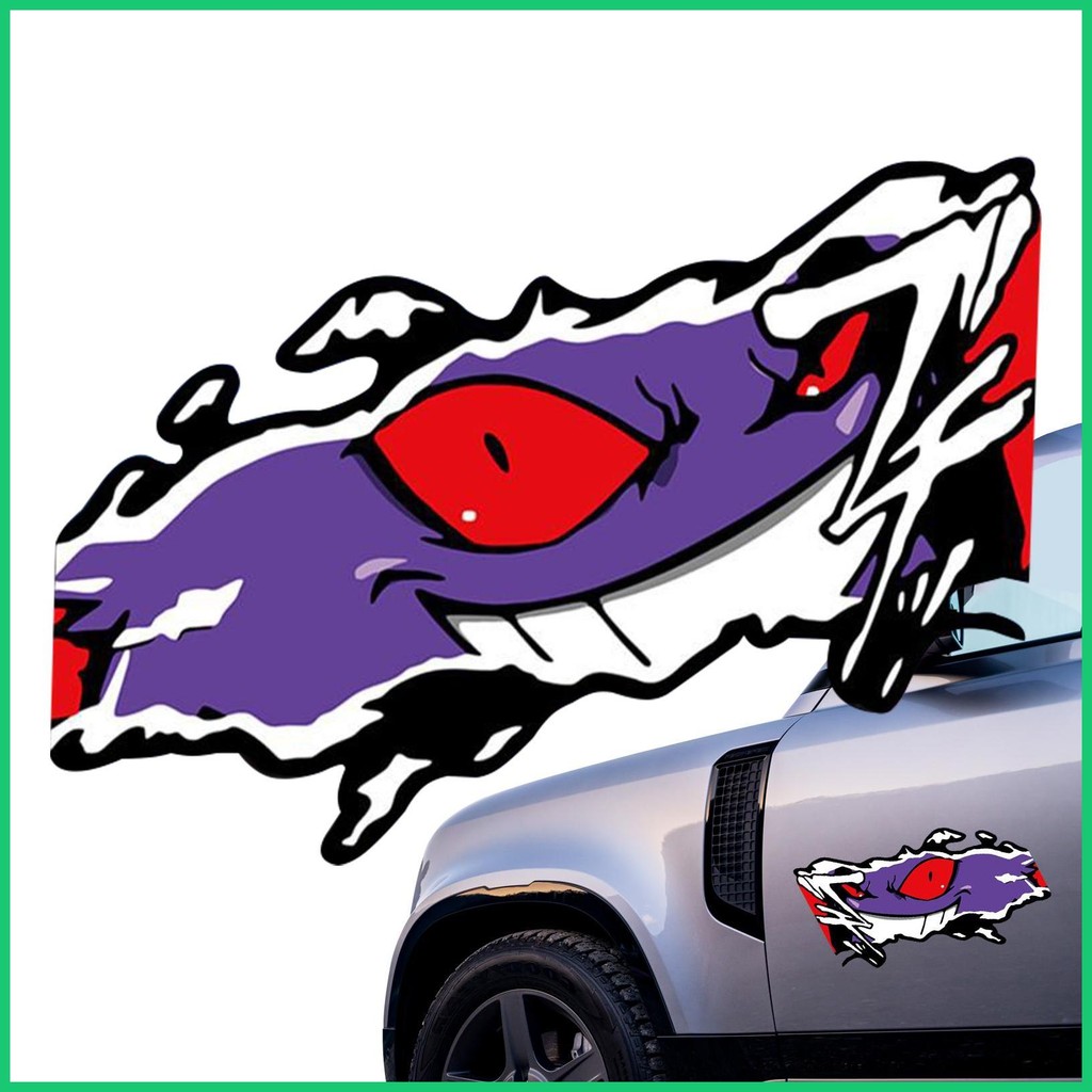Car Stickers Anime Reflective Car Window Stickers Funny Car Decals ...