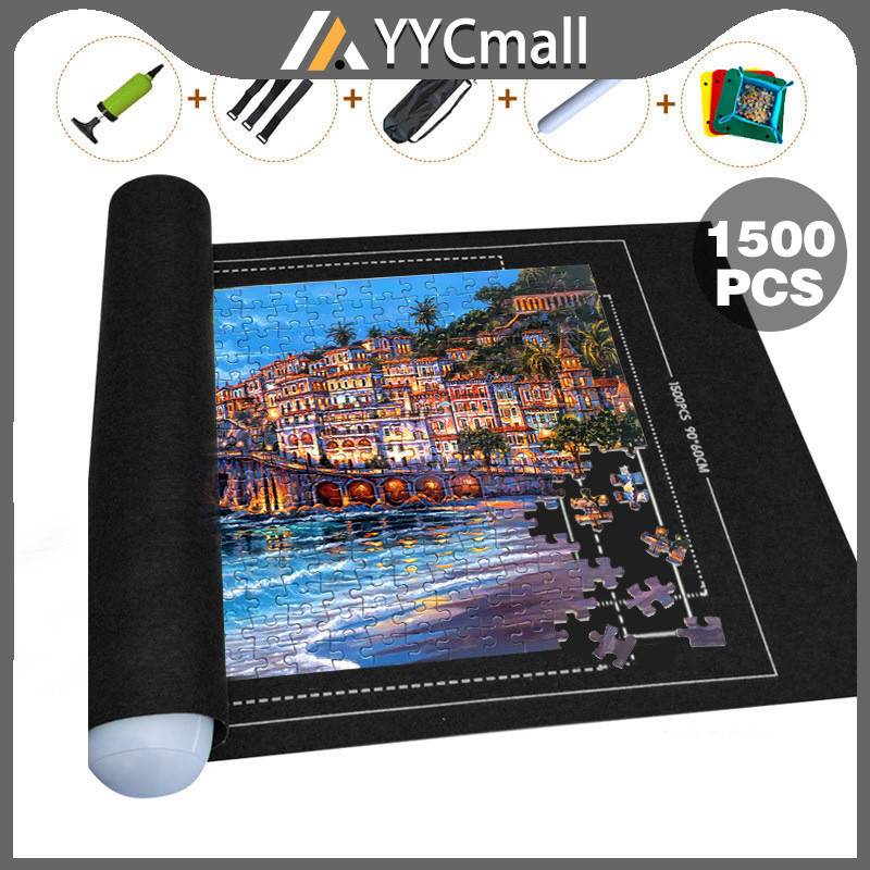 1500pcs/set Jigsaw Puzzle Storage Mat Felt Jigsaw Puzzle Mat Roll Up ...