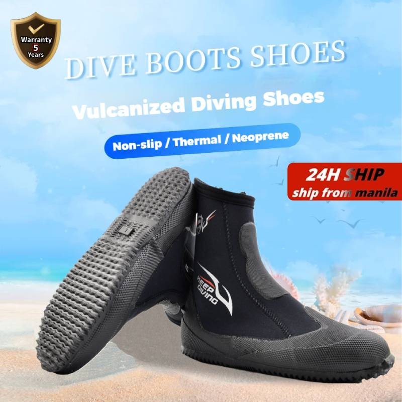 KEEP DIVING 5mm Neoprene Diving Boots Water Shoes Quick Drying High ...