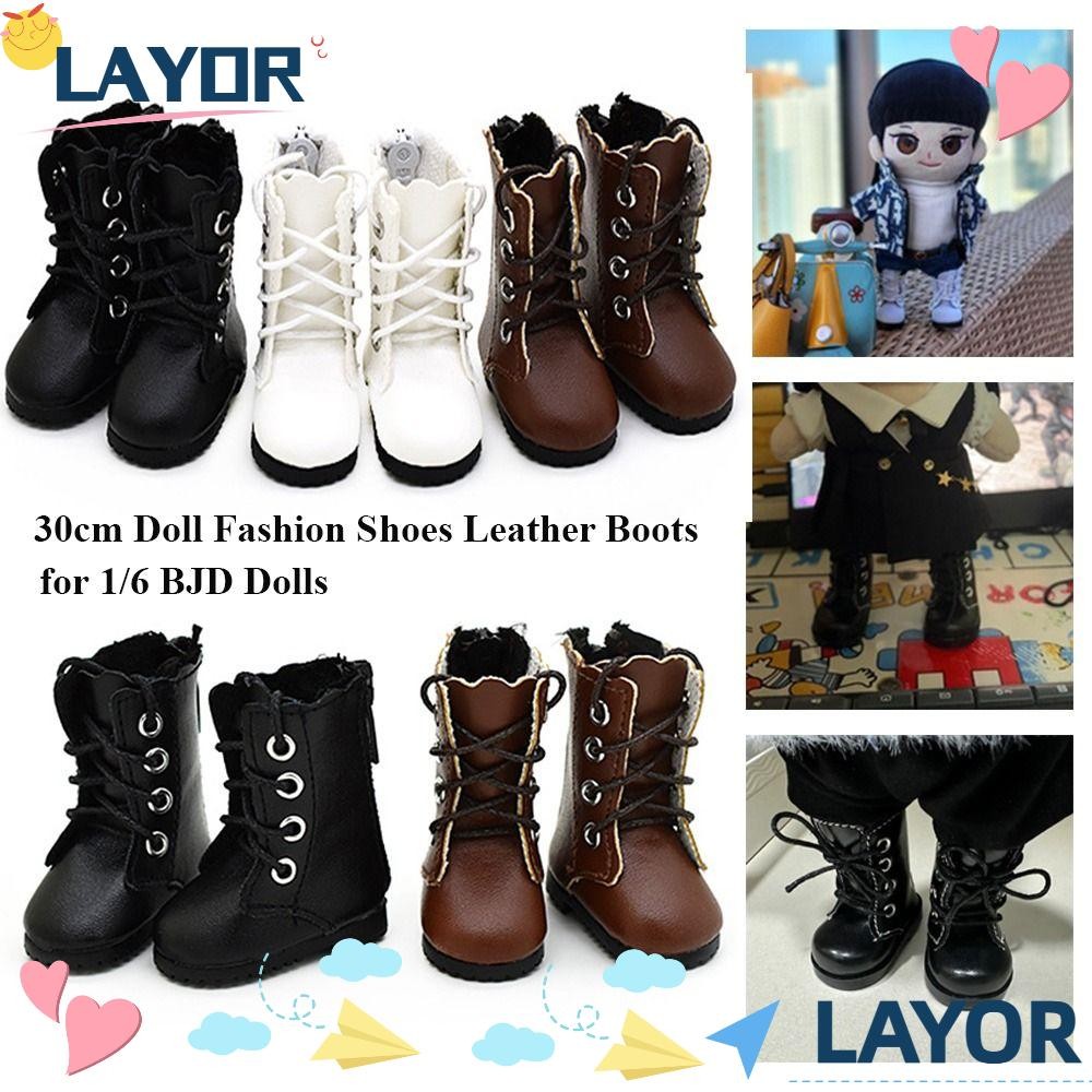 LAY 1 pair 30cm Dolls Boot 3 Colors Female for 1/6BJD Dolls Long Knees ...