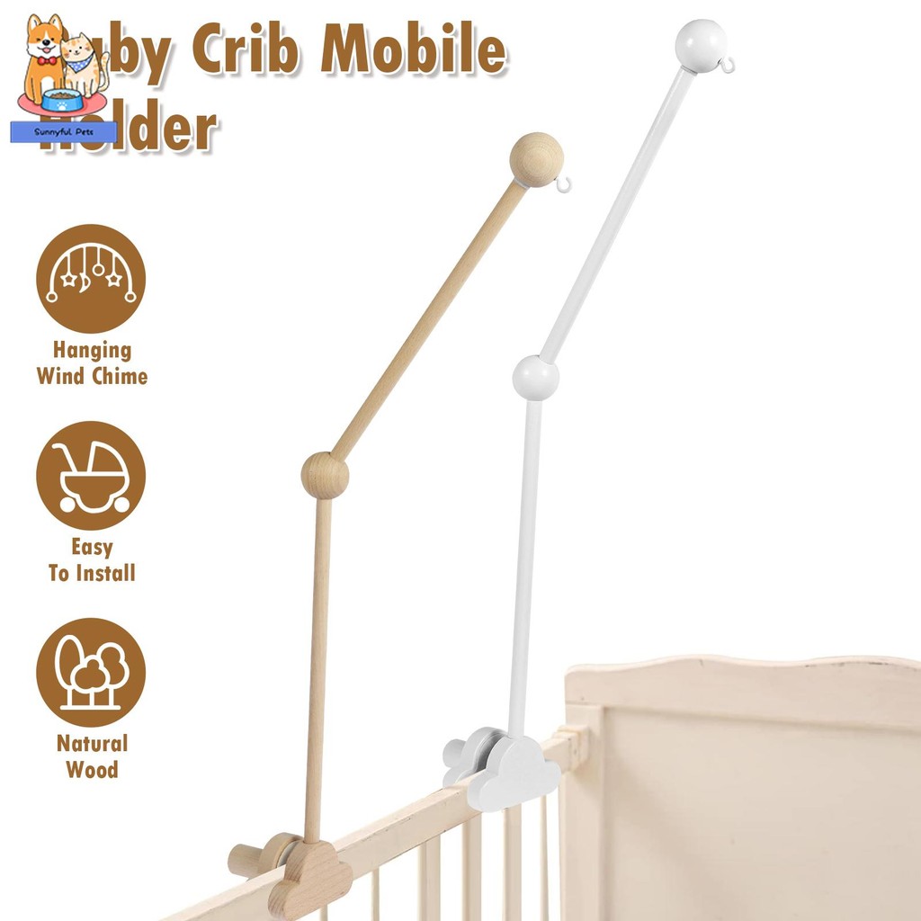 27inch Baby Crib Mobile Arm Wooden Crib Mobile Holder Adjustable Angle ...
