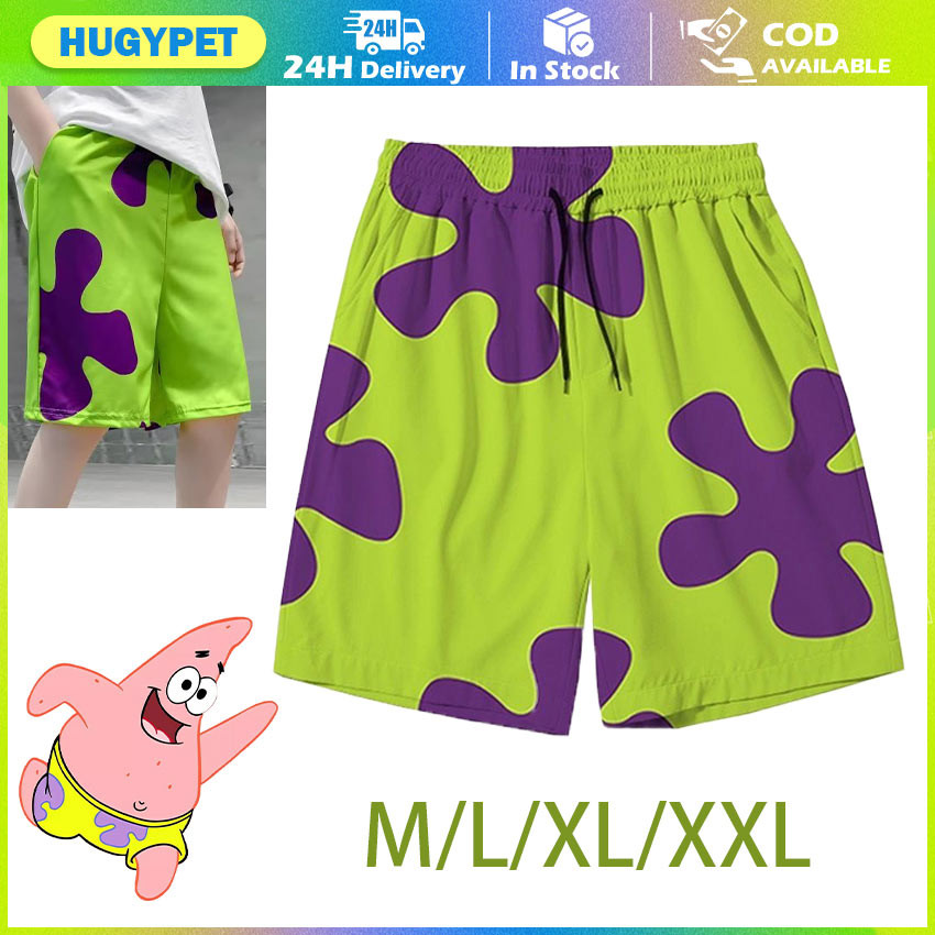 Cartoon SpongeBob Patrick Star Beach Pants Five Quarters Thin Loose ...