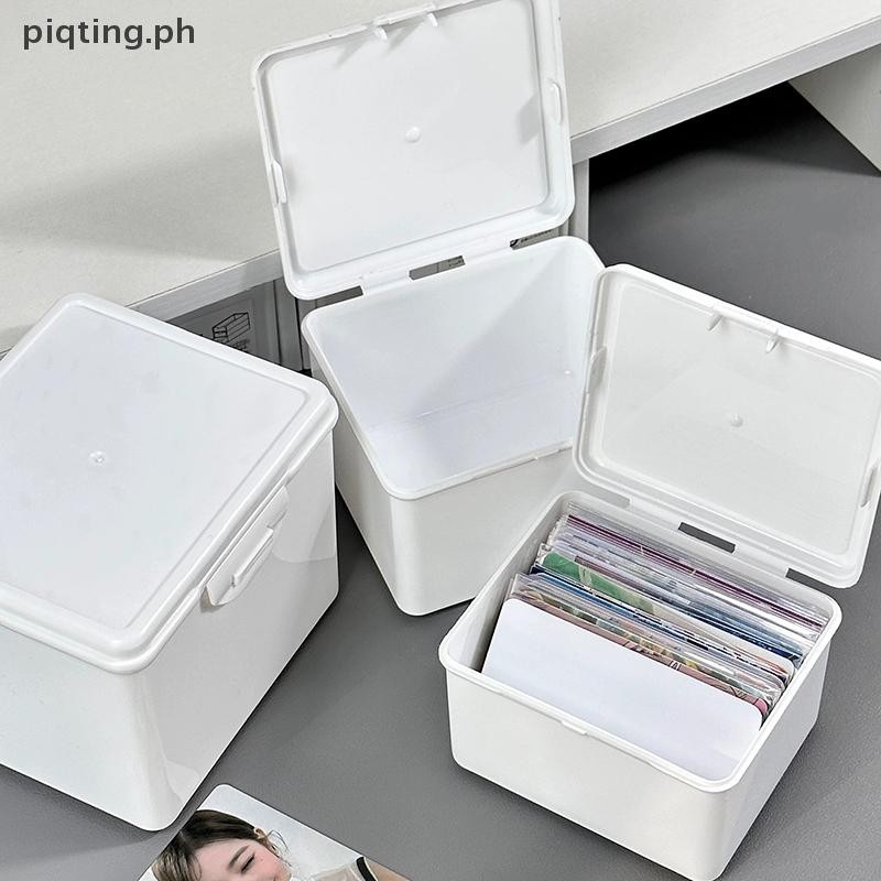 PP New Plastic Storage Box Photocards Small Card Storage Box Desk ...