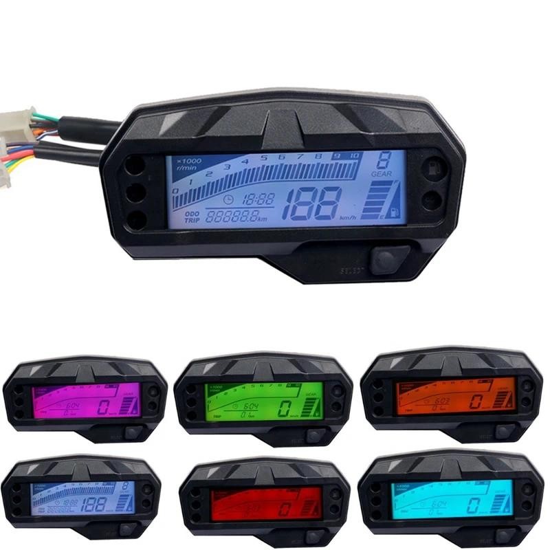 7 Color Digital Speedometer Tachometer Gauge assembly for Yamaha FZi150 ...
