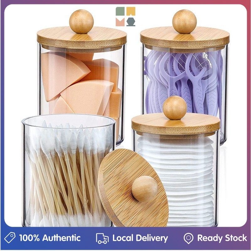 Flandre Cotton Pad Box Bathroom Accessories Storage Containers Clear ...