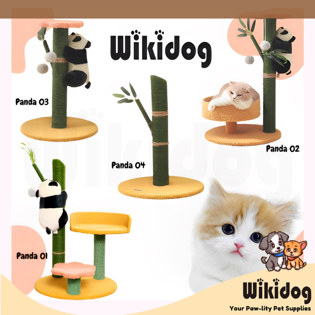 [Wikidog] Panda DesignCat Scratcher Cat Toy Scratching Tree | Shopee ...