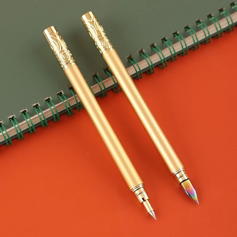 Engraving Rotten Pen Tip 3093 Metal Fountain Pen Gold Hoop Rod Students ...