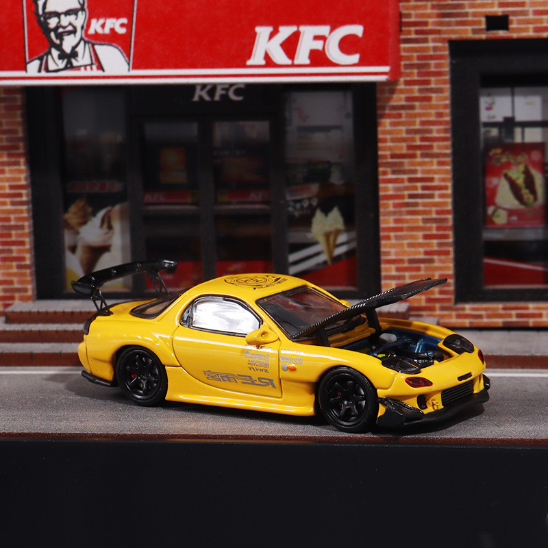 Mazda RX7 FD3S RE Amu Palace BSC 1:64 carbon cap simulation alloy car ...
