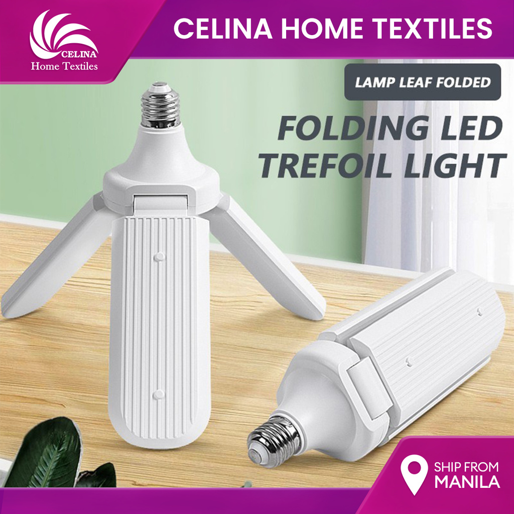 Celina Foldable Garage Light 45W Three Leaf Fan Blade LED Light Bulb ...