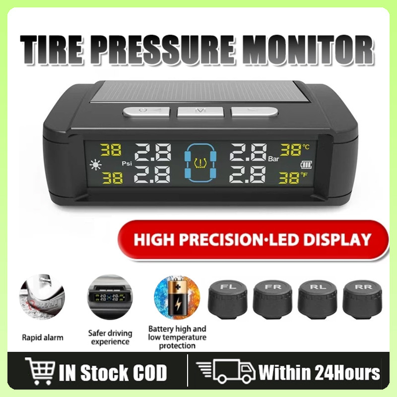 TPMS Universal Tire Pressure Alarm Monitoring System Car Tire Pressure ...