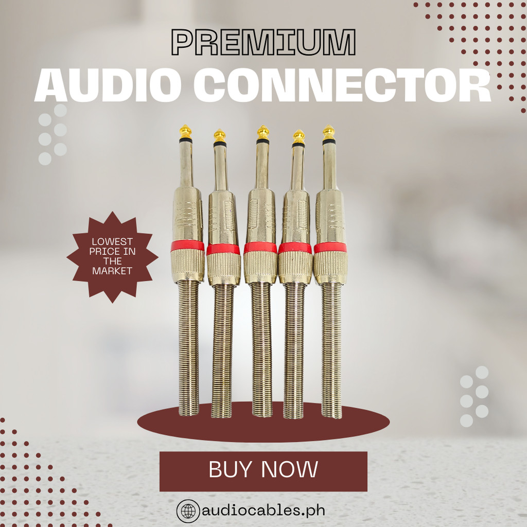 PL 55 6.35mm Microphone Connector Mono Plug Heavy Duty Phono Jack For ...