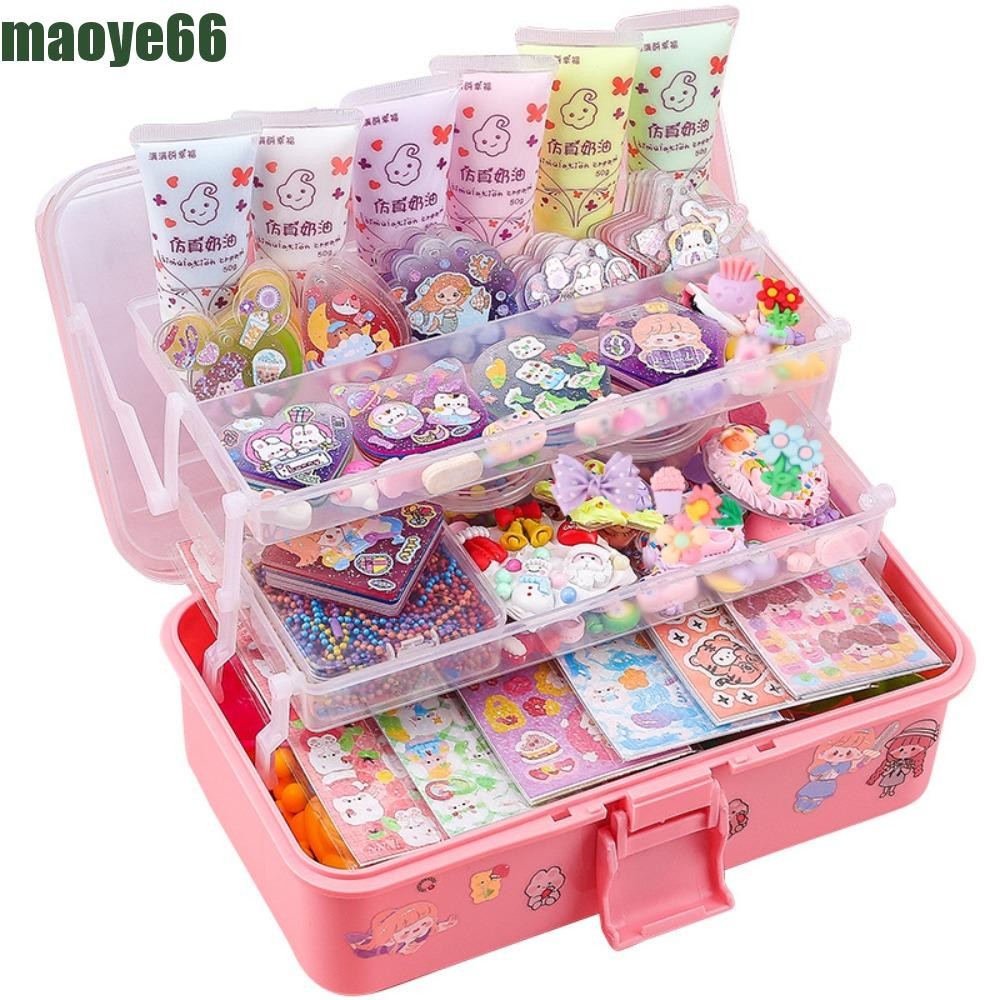 MAOYE DIY Keychain Making Kit, Stickers Cartoon Goo Card Sticker Set ...