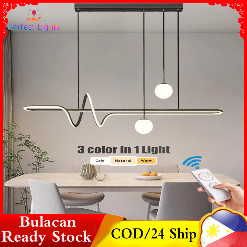 Modern Tri Color LED Chandelier Ceiling Lights For Living Room Hanging ...
