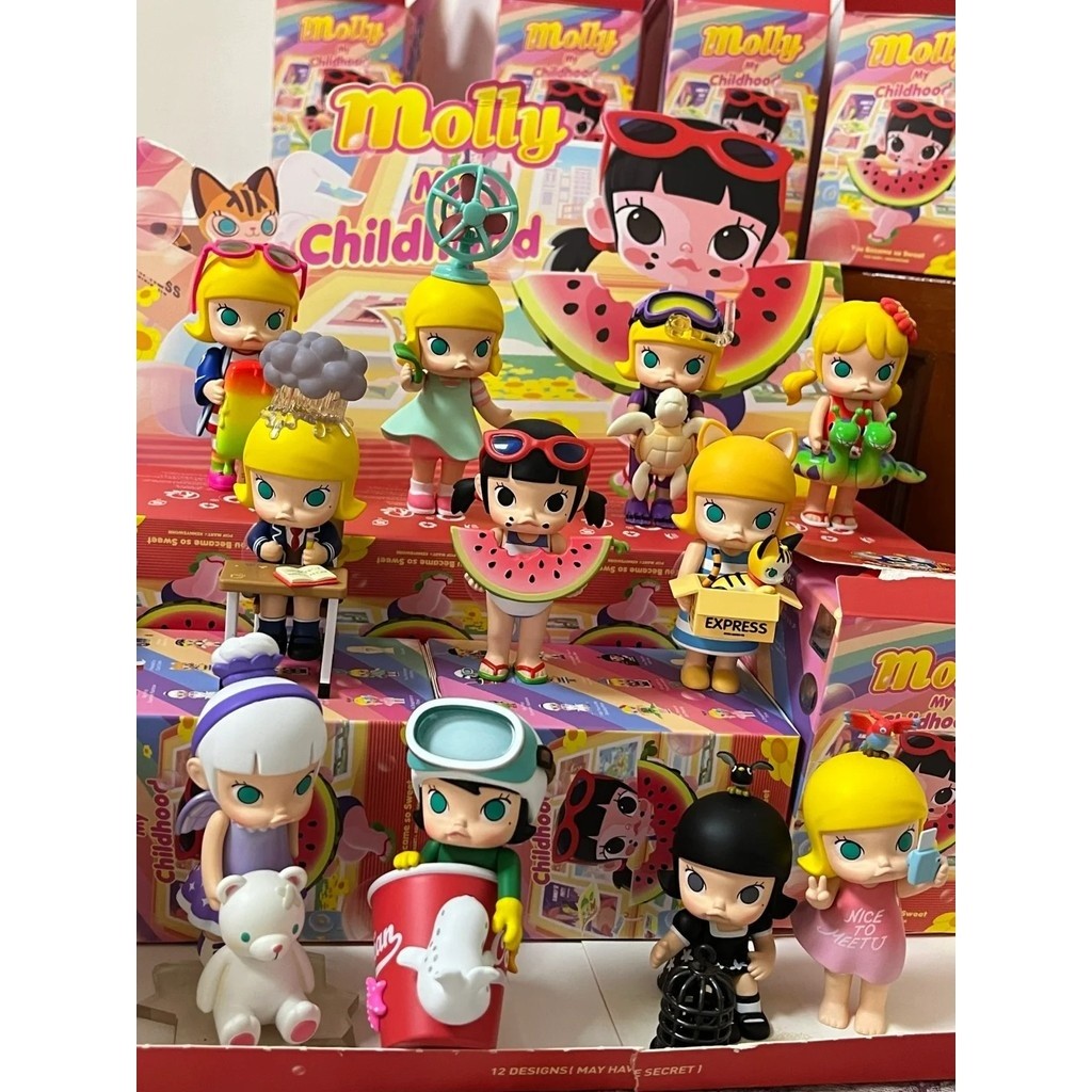 MOLLY My childhood series blind box ornaments, figurines, trendy toys ...