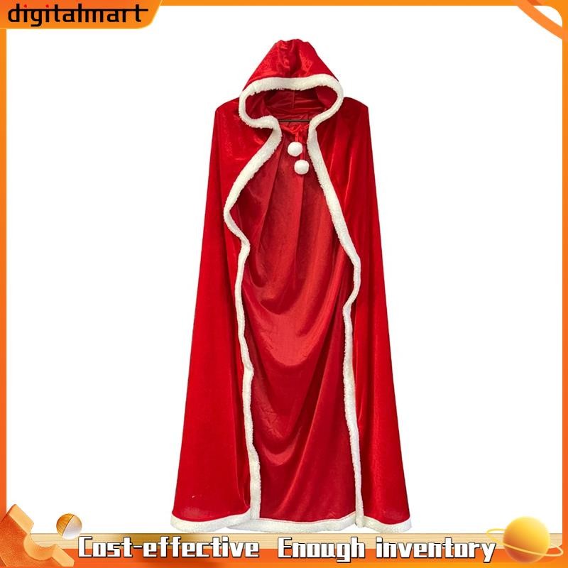 [digitalmart]Christmas Cloak Santa Cloak Adult Christmas Cape for Women ...