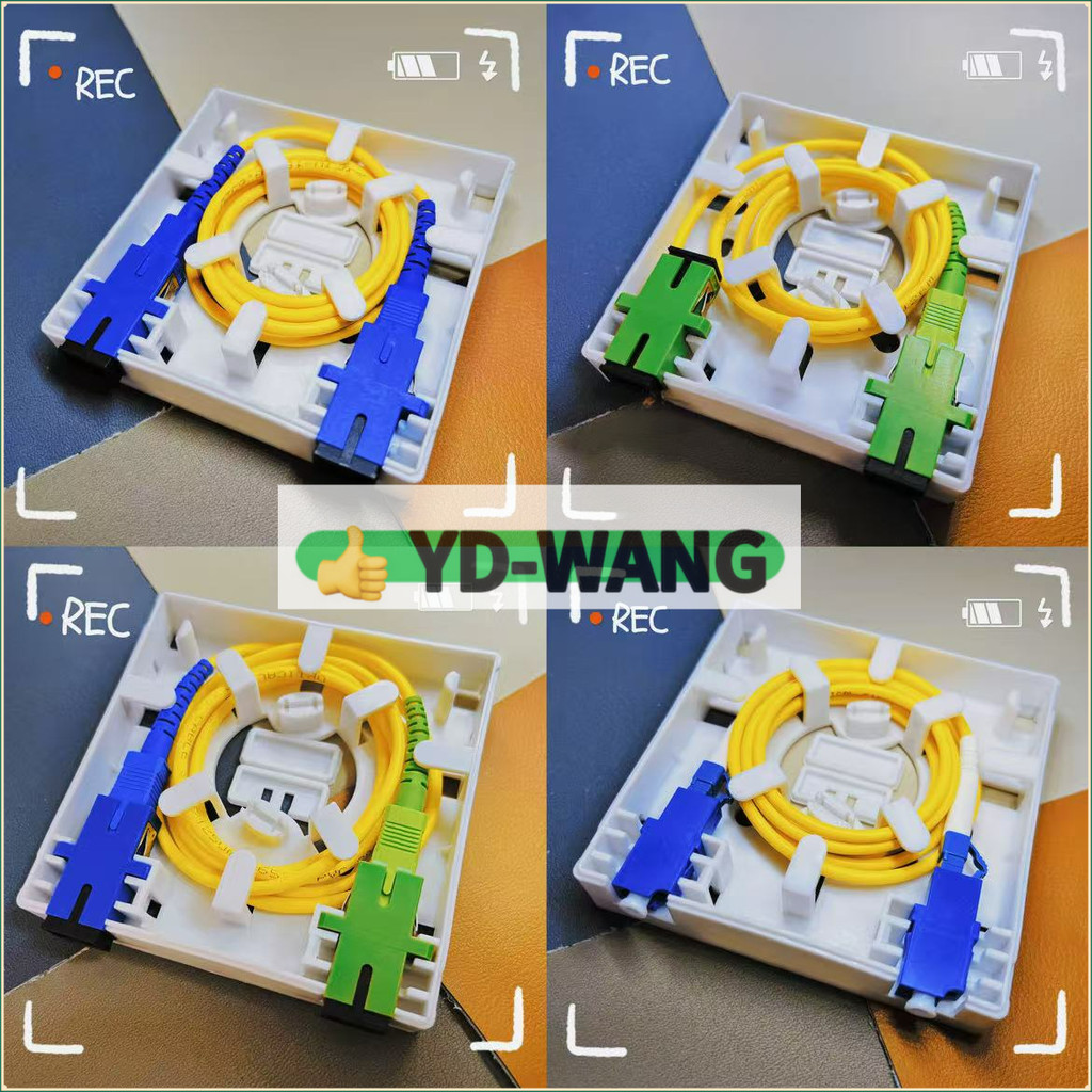 Fiber Wall Socket 2 Ports FTTH Fiber Optic Terminal Box Indoor with 2 ...