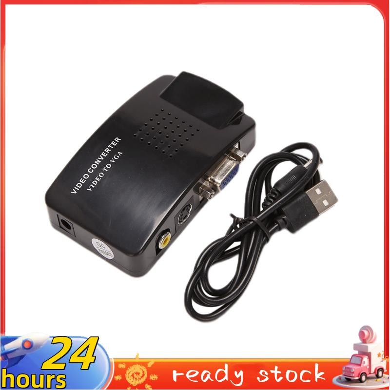 AV to VGA Adapter RCA VGA Converter PC RCA Composite S-Video AV Input ...
