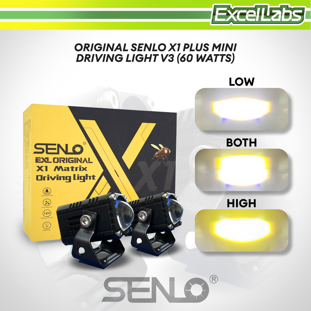 Original EXL Senlo X1 Plus Matrix 60W Mini Driving Light V3 with 12000 ...