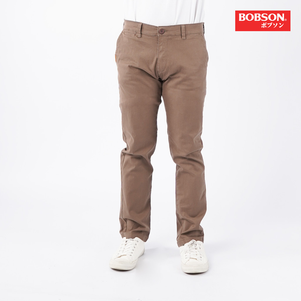 Bobson Japanese Men's Basic Non-Denim Chino Pants Mid Waist 181189 ...