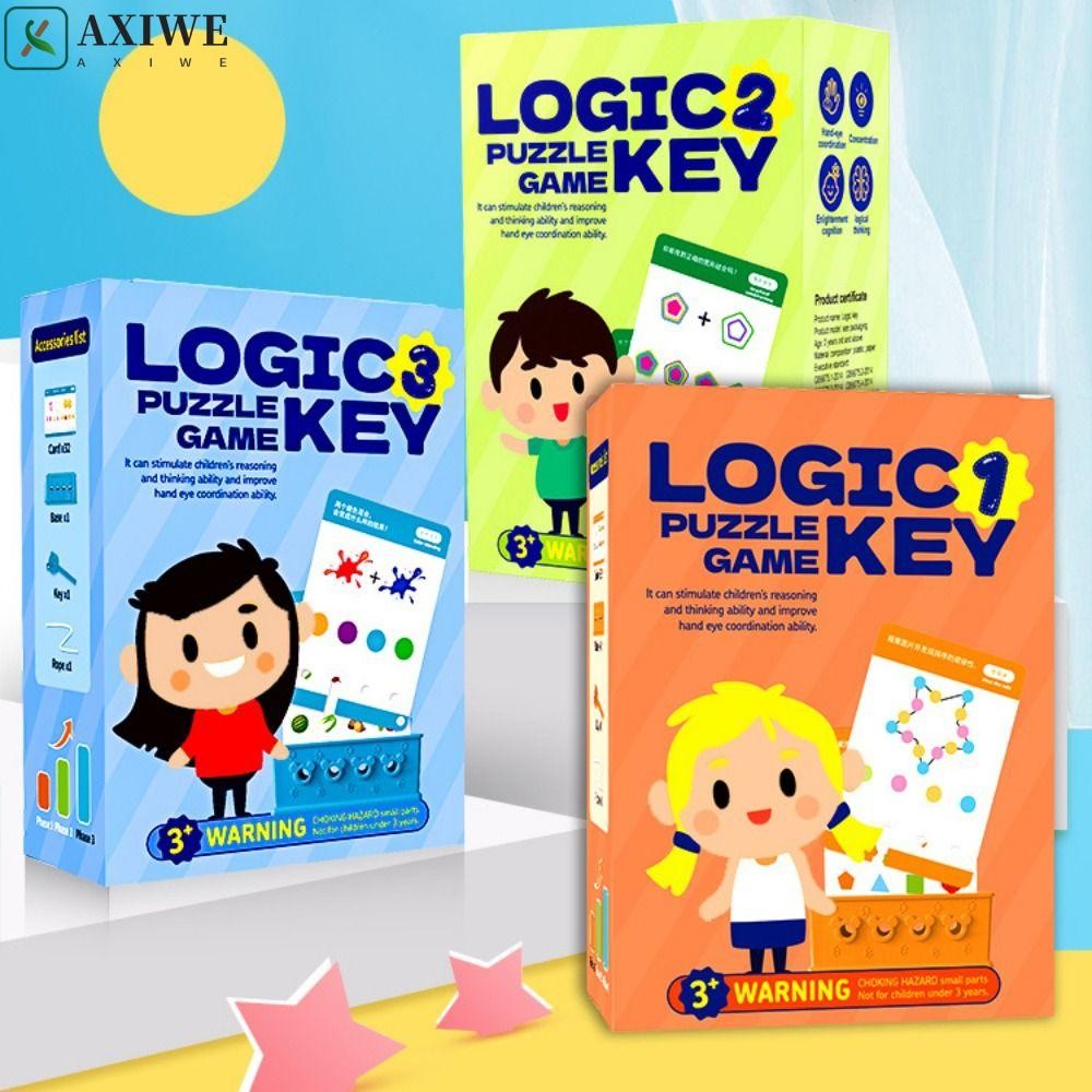 AXIWE English Logic Key Puzzle Game, Montessori Matching Game Logic Key ...
