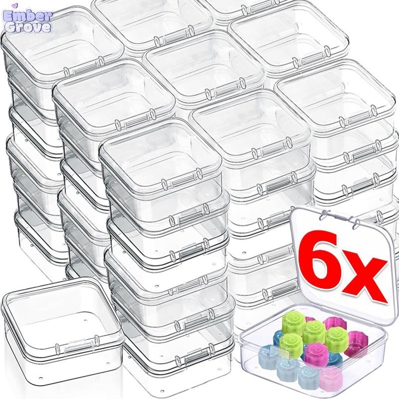 Small Plastic Jewelry Storage Box / Mini Clear Bead Storage Container ...