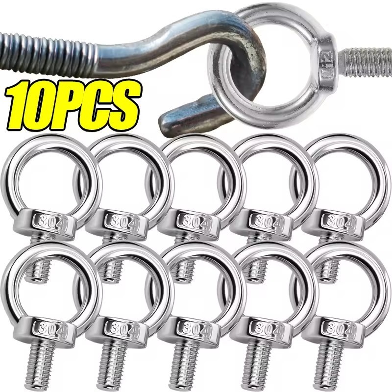 Stainless Steel Wire Rope Fixing Eyebolt M4/M5/M6/M8 Lifting Eye Bolts ...
