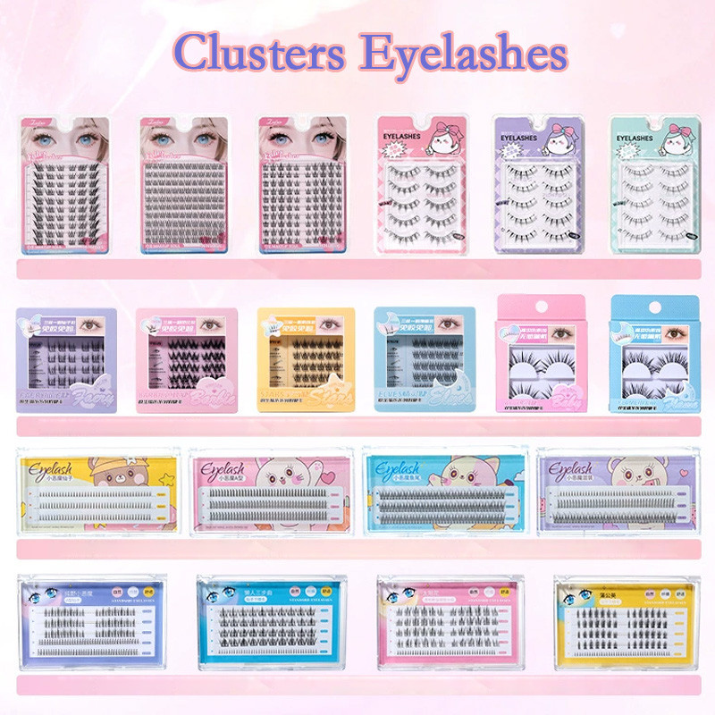 Natural Lash Clusters Eyelashes Individual Lash Extension No Glue ...