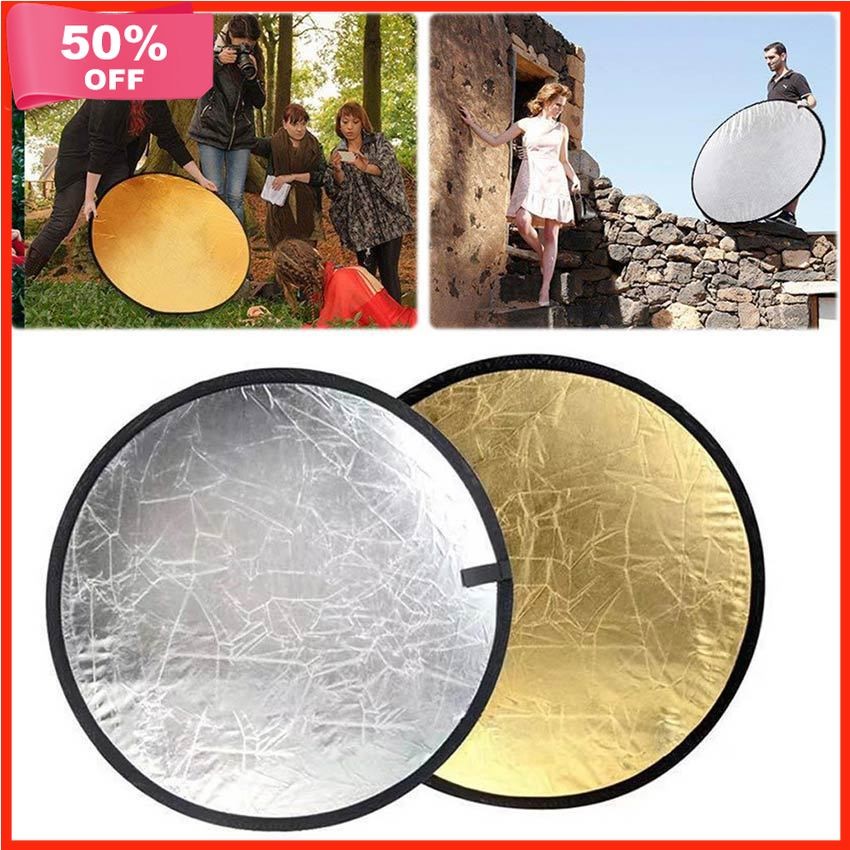 2 In1 Reflector Photography 60cm Portable Collapsible Round Photography ...