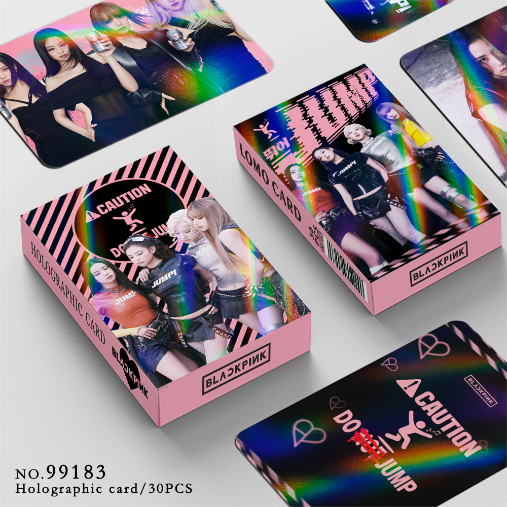 30pcs BP JUMP DEADLINE World Tuor Laser Hologram Lomo Cards JISOO ...