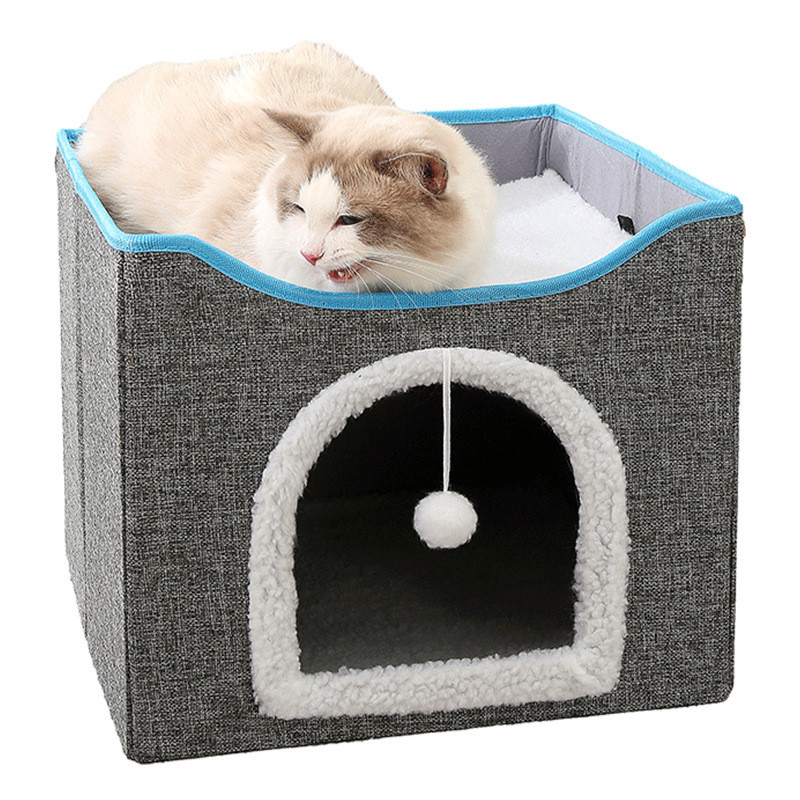 [bigbag.ph] Cat Bed with Clawsable Scratching Board and Fluffy Ball ...
