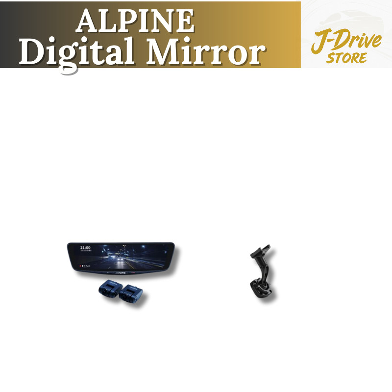 ALPINE 10" Digital Mirror DVR-DM1000A-IC with Dash Cam + KTX-M01-A1 Kit ...