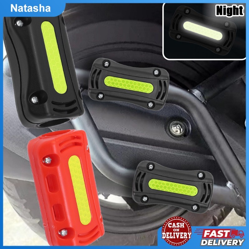 1PCS Motorcycle Bumper Anti-Collision Pad with Reflective Sticker High ...