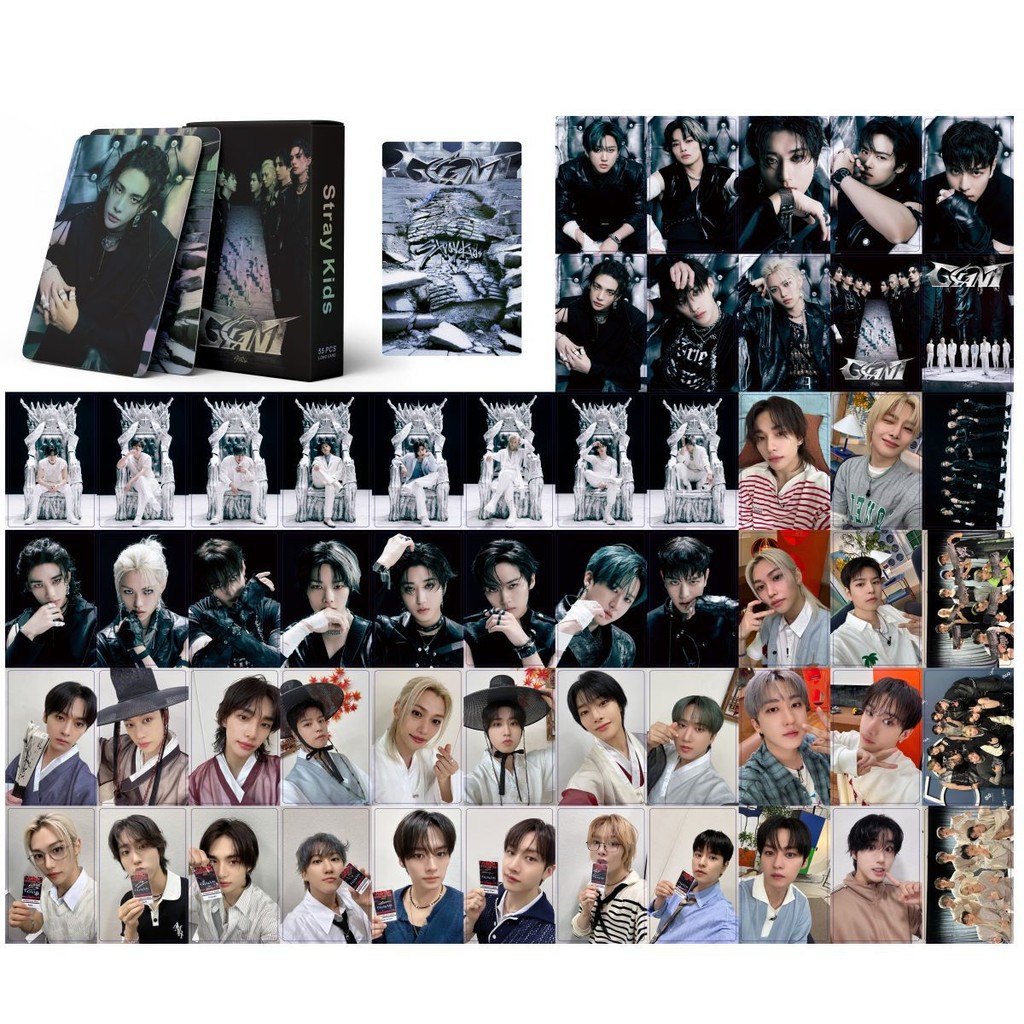 50-124pcs STRAY KIDS GIANT ATE Holographic Laser Lomo cards Lose My ...