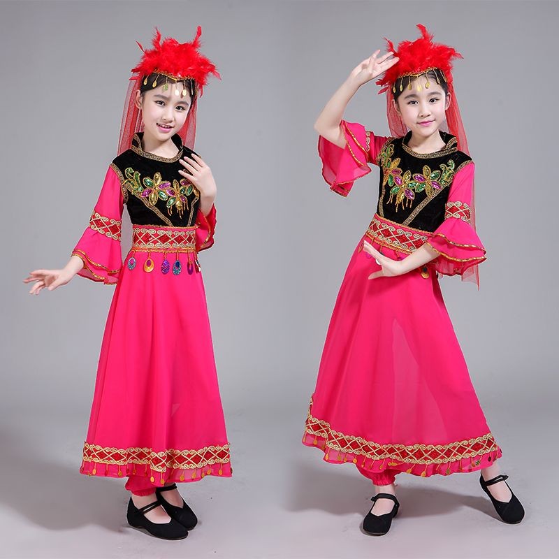 Kids halloween costume costume girl Day 1 Children Xinjiang Dance ...