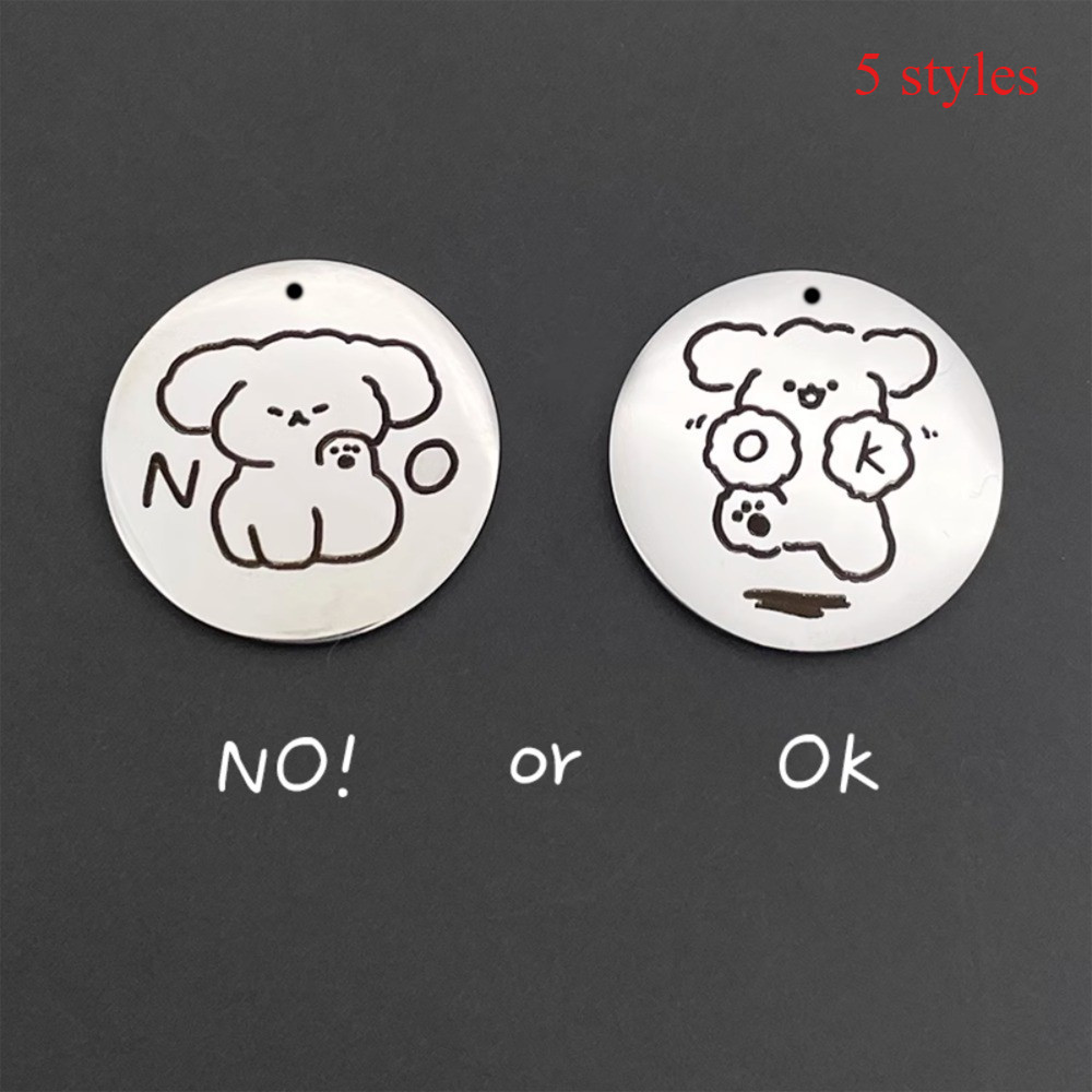 Dog Cat Keychain Maltese Pendant Cute Cartoon Line Choose Coins Yes or ...