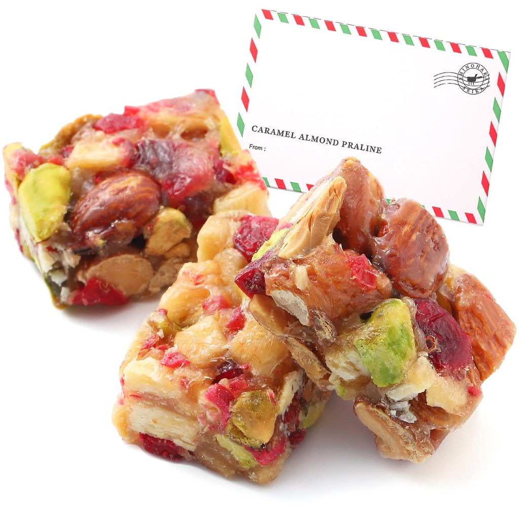 Deluxe Caramel Almond Pralines - Perfect for Coffee Breaks, Gifts, and ...