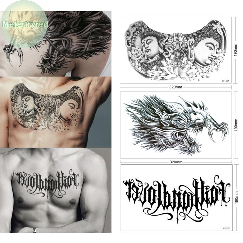 Metertryred Temporary Tattoo Stickers Waterproof Body Shoulder Chest ...