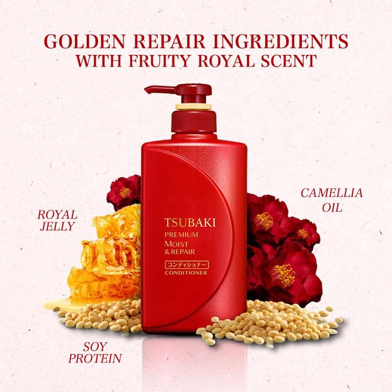 TSUBAKI Premium Moist & Repair Conditioner 490ml | Shopee Philippines