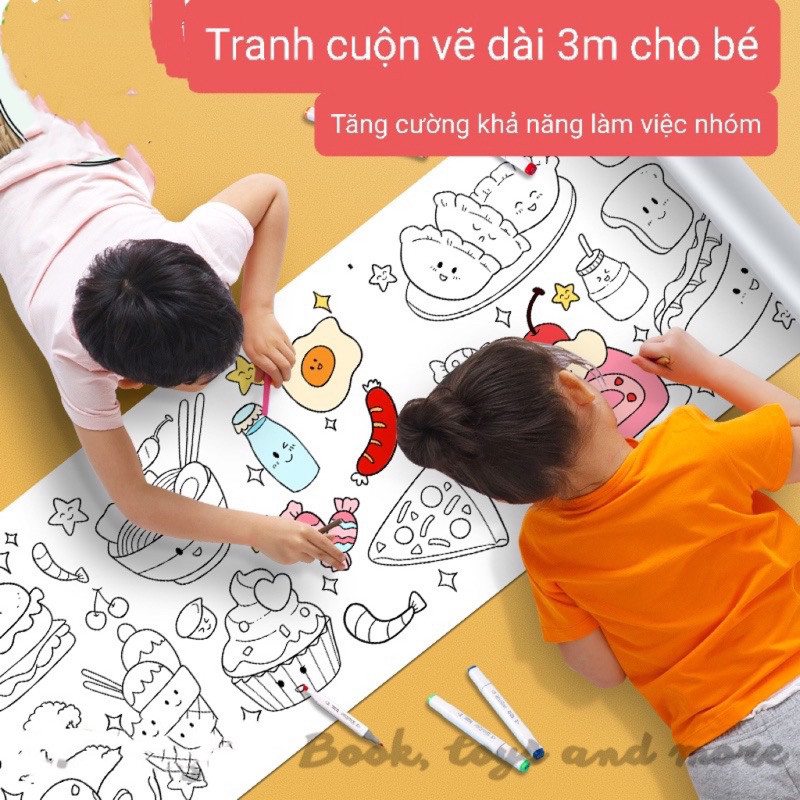 3m x 30cm Coloring Roll and Magic Coloring Book | Shopee Philippines