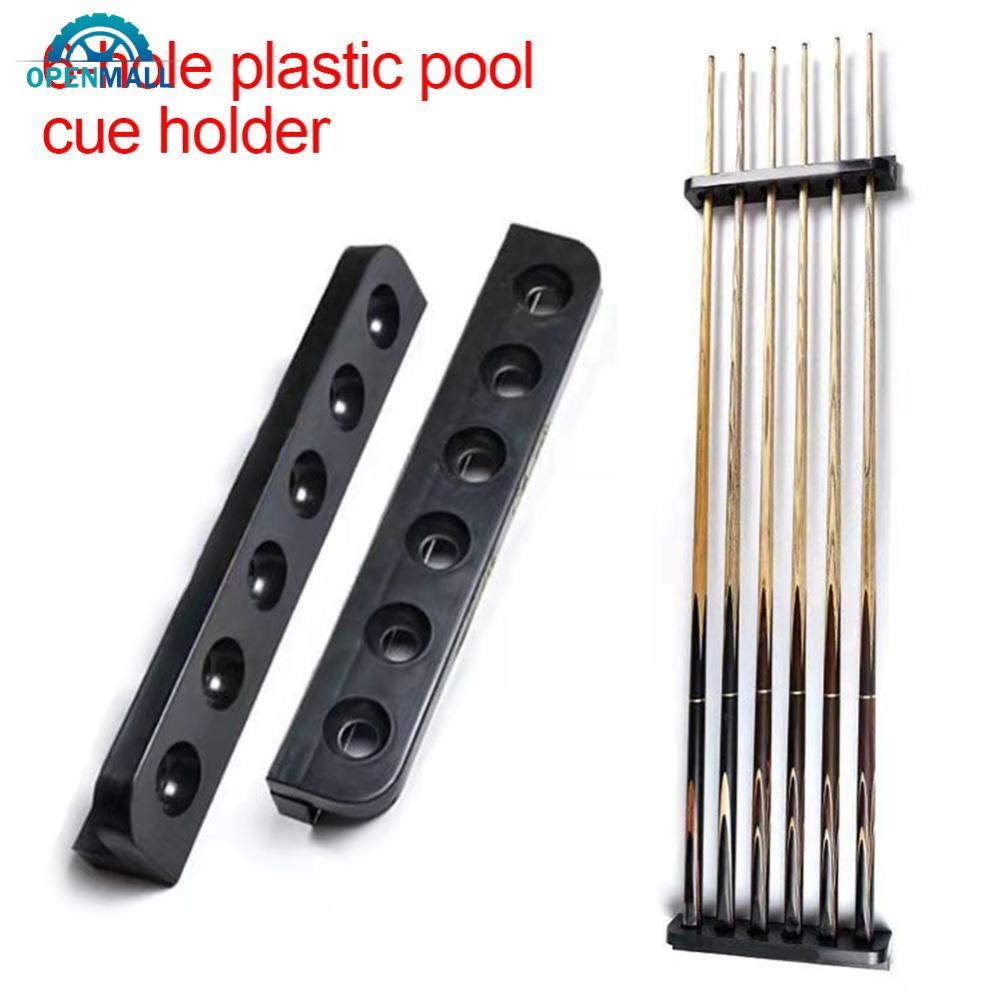 OPENMALL 1 Pair Pool Cue 6-Hole Plastic Rod Holder Universal Wall ...