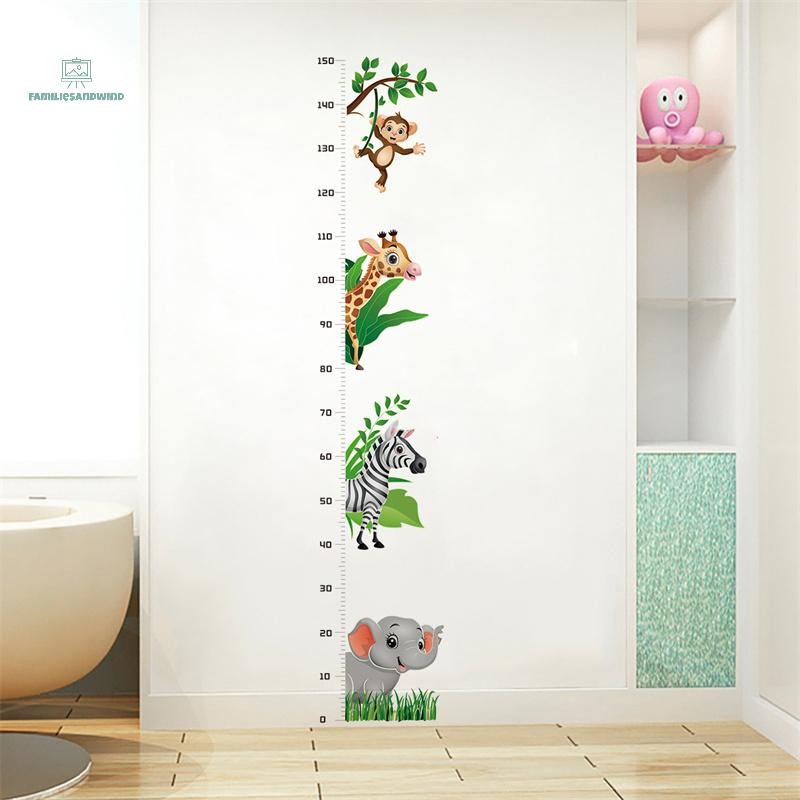 Familiesandwind> Cartoon Height Measure Wall Sticker For Kids Rooms ...