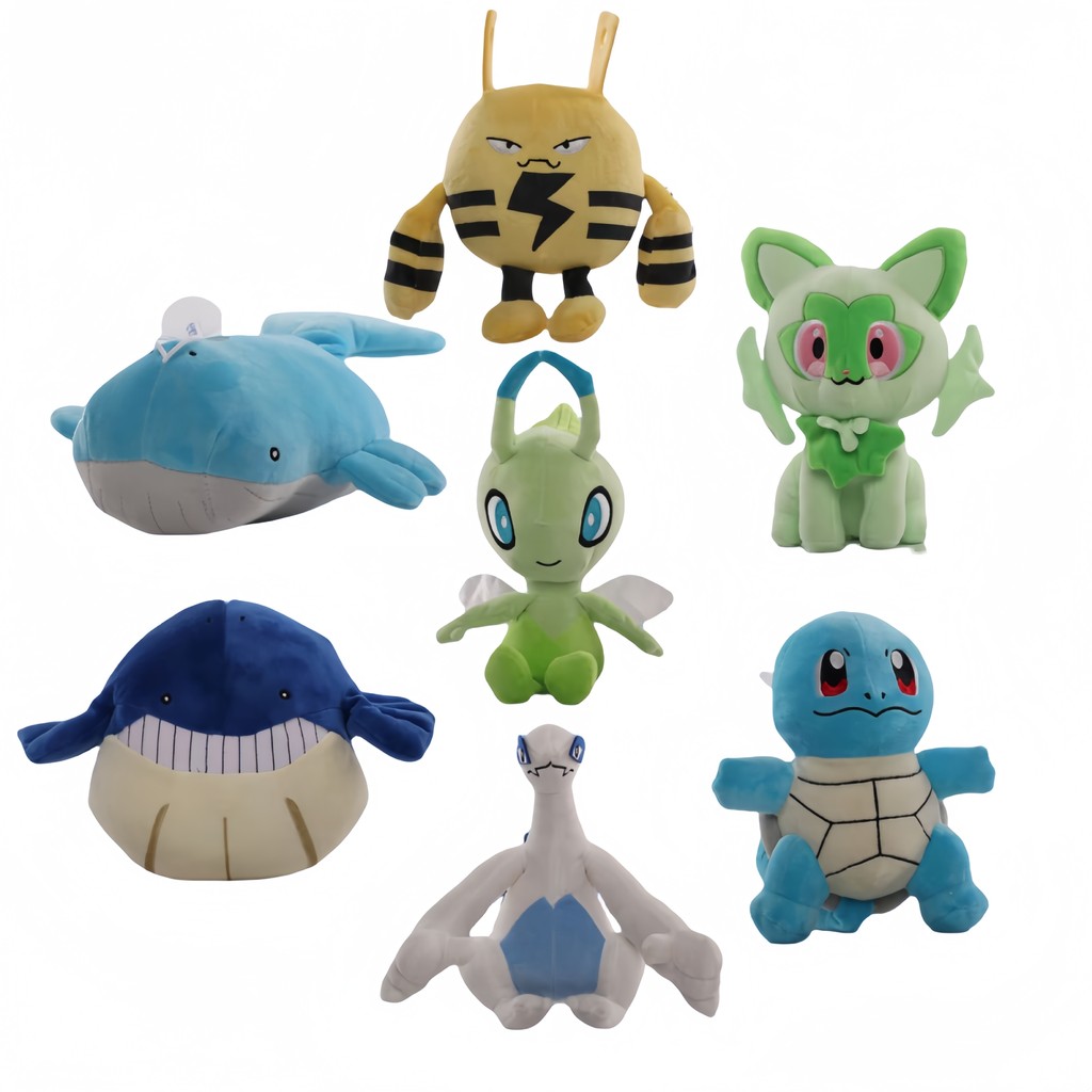 Pokemon Plush Celebi Quaxly Sprigatito Mewtwo Lugia Squirtle Plushies ...
