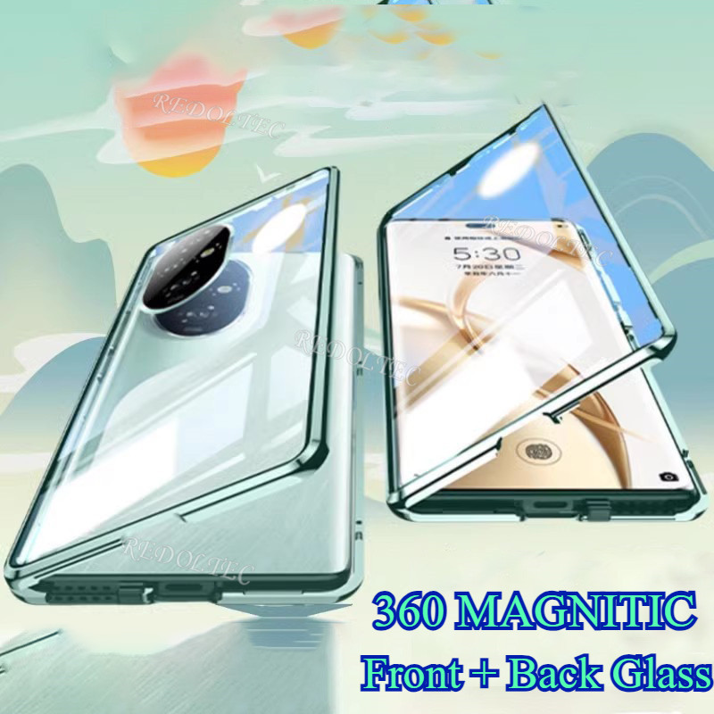 Honor 200 200Pro 5G Casing 360 Full Lens Protection Magnetic Metal Case ...