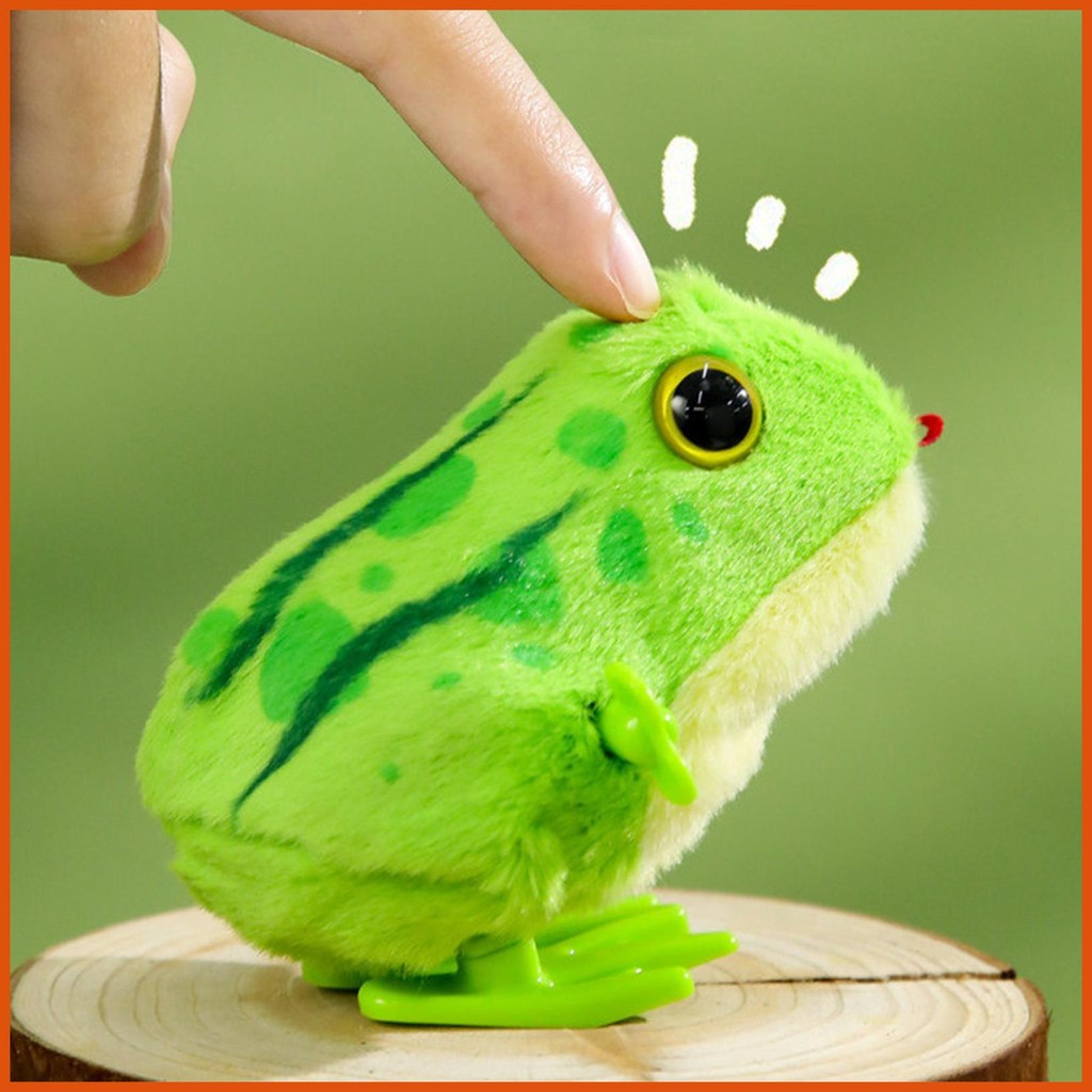 Wind Up Toys for Kids Cartoon Babies Clockwork Toy Plush Frog Wind-Up ...